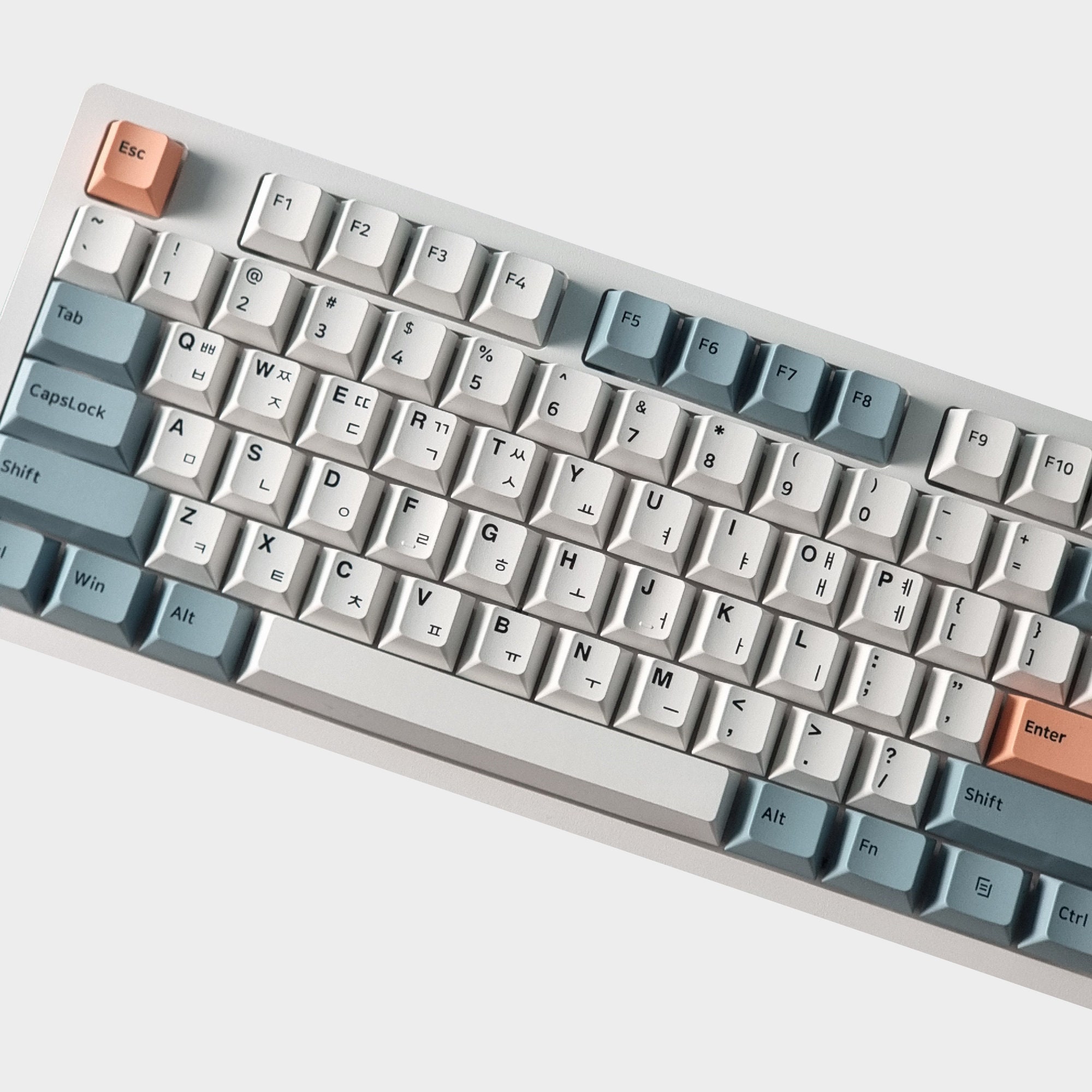 108 Keys Macaron Korean Keycap Set, PBT, Cherry, Hangul Keycaps Korean ...