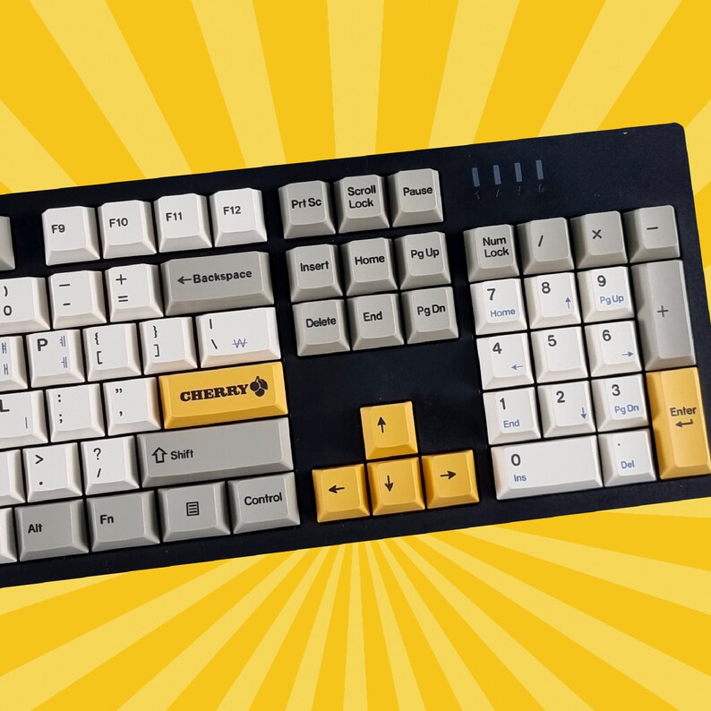 150 Keys Retro Grey Korean Keycap Set, PBT, Hangul Keycaps Korean and ...