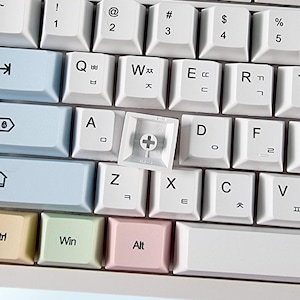 139 Keys Ocean Pastels Korean Keycap Set, PBT, Hangul Keycaps Korean ...