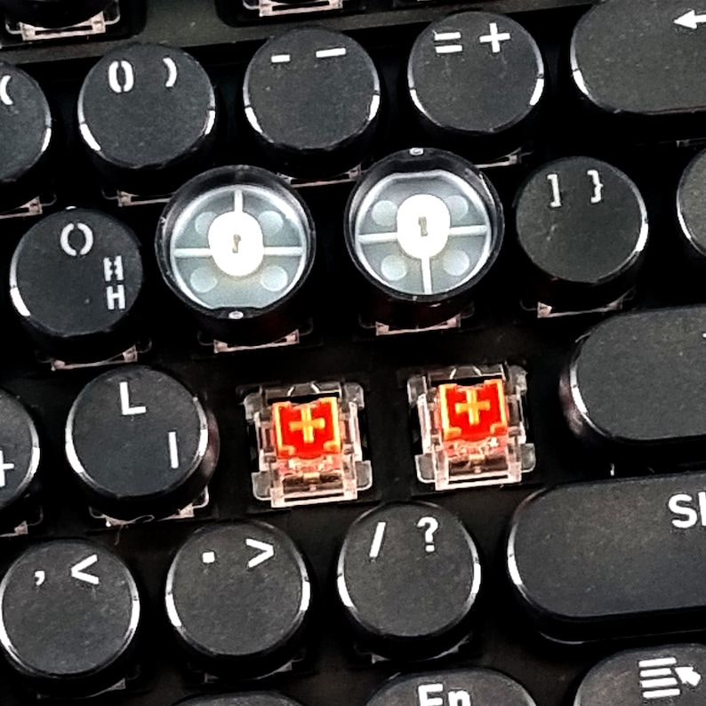 108 Keys Retro Typewriter Korean Keycap Set, ABS, Led-transmissive ...