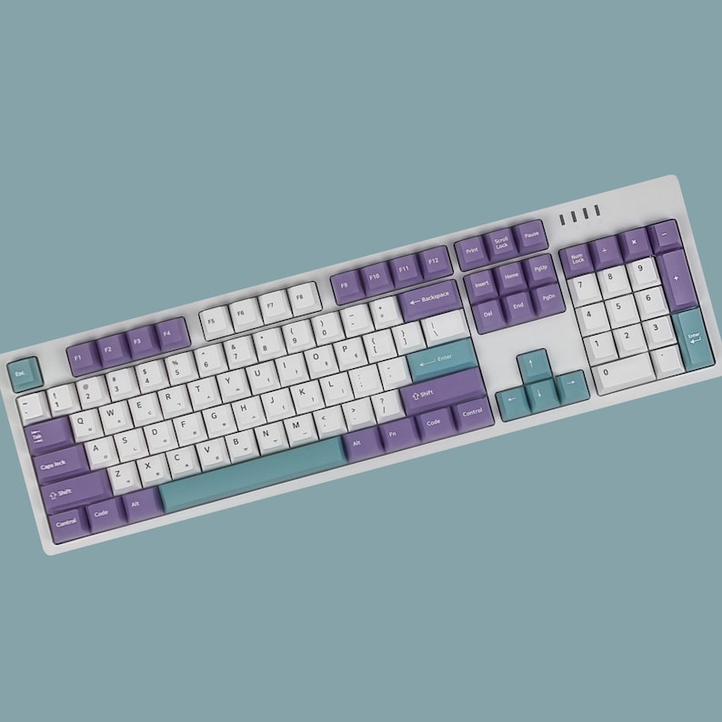 135 Keys Magnolia Korean Keycap Set, Cherry, Thick PBT (1.7mm), Cool ...