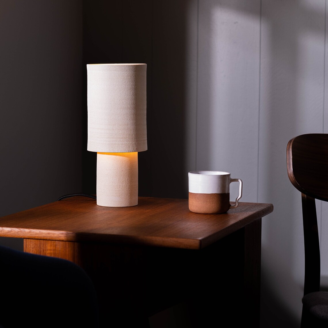 Ceramic Table Lamp Straight Walled Artist Made - Etsy
