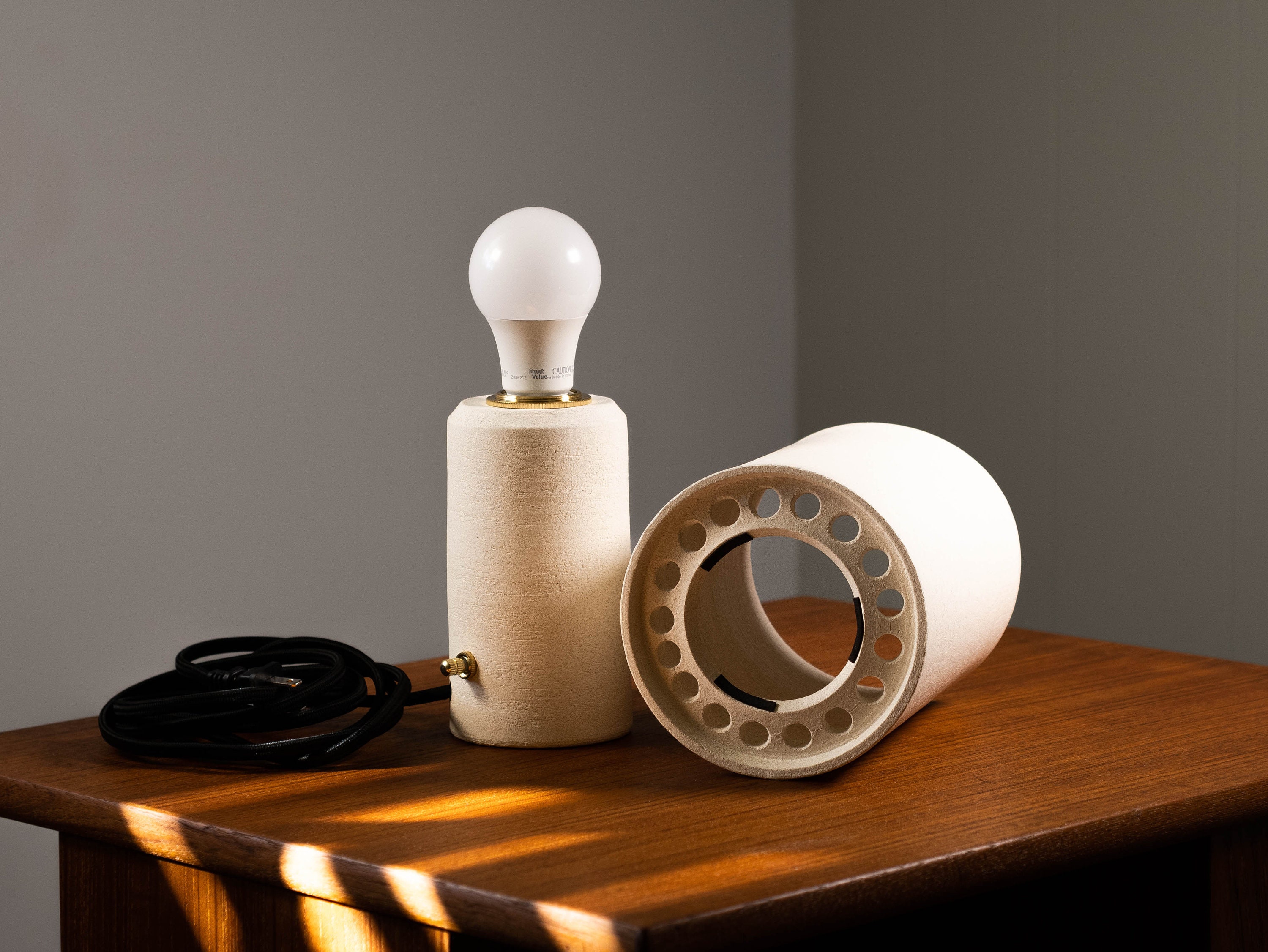 Ceramic Table Lamp Straight Walled Artist Made - Etsy
