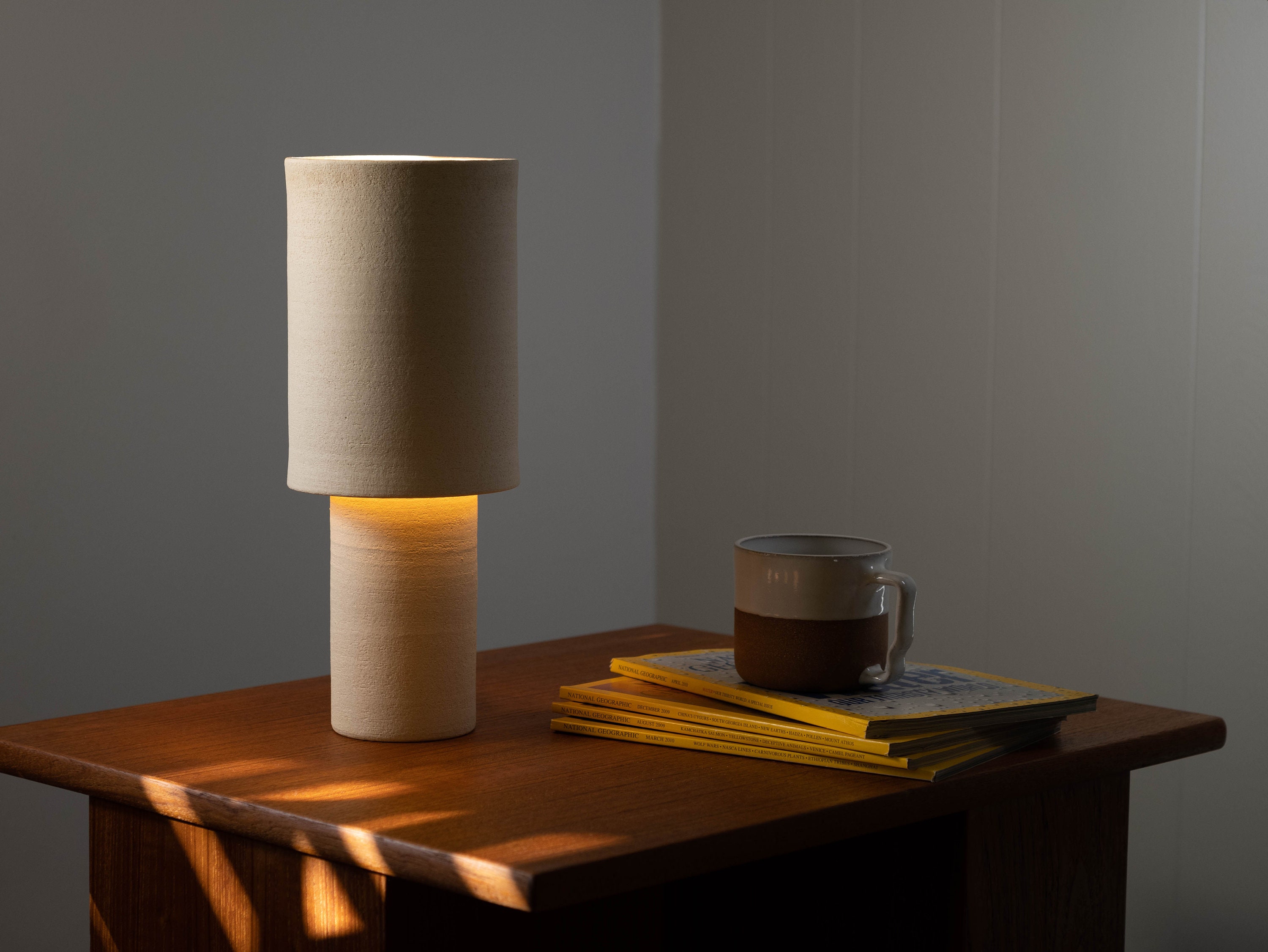 Ceramic Table Lamp Straight Walled Artist Made - Etsy