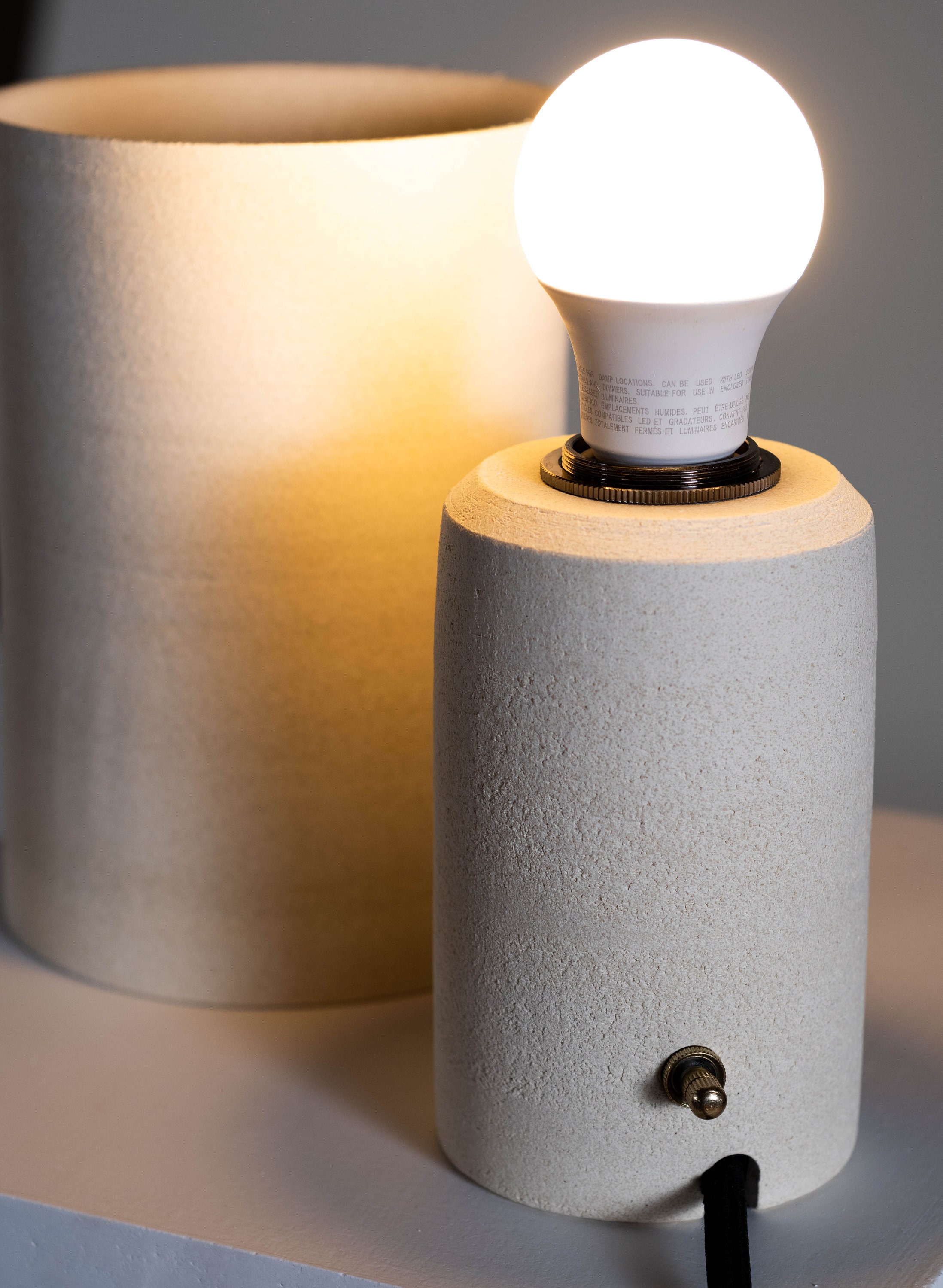 Ceramic Table Lamp Straight Walled Artist Made - Etsy