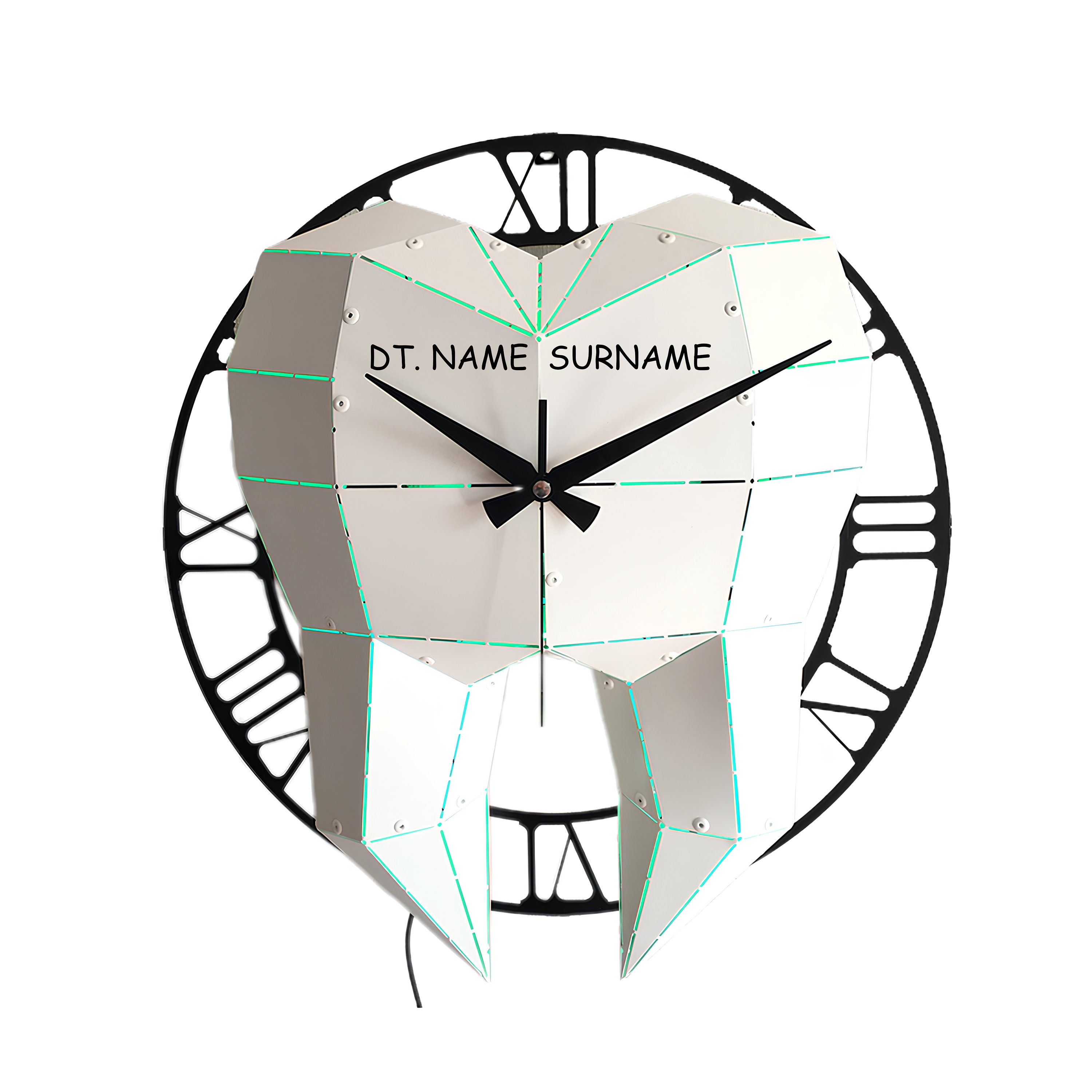 Dentist Unique Design 3D Metal Wall Clock, Dental Clinic Wall Decor ...