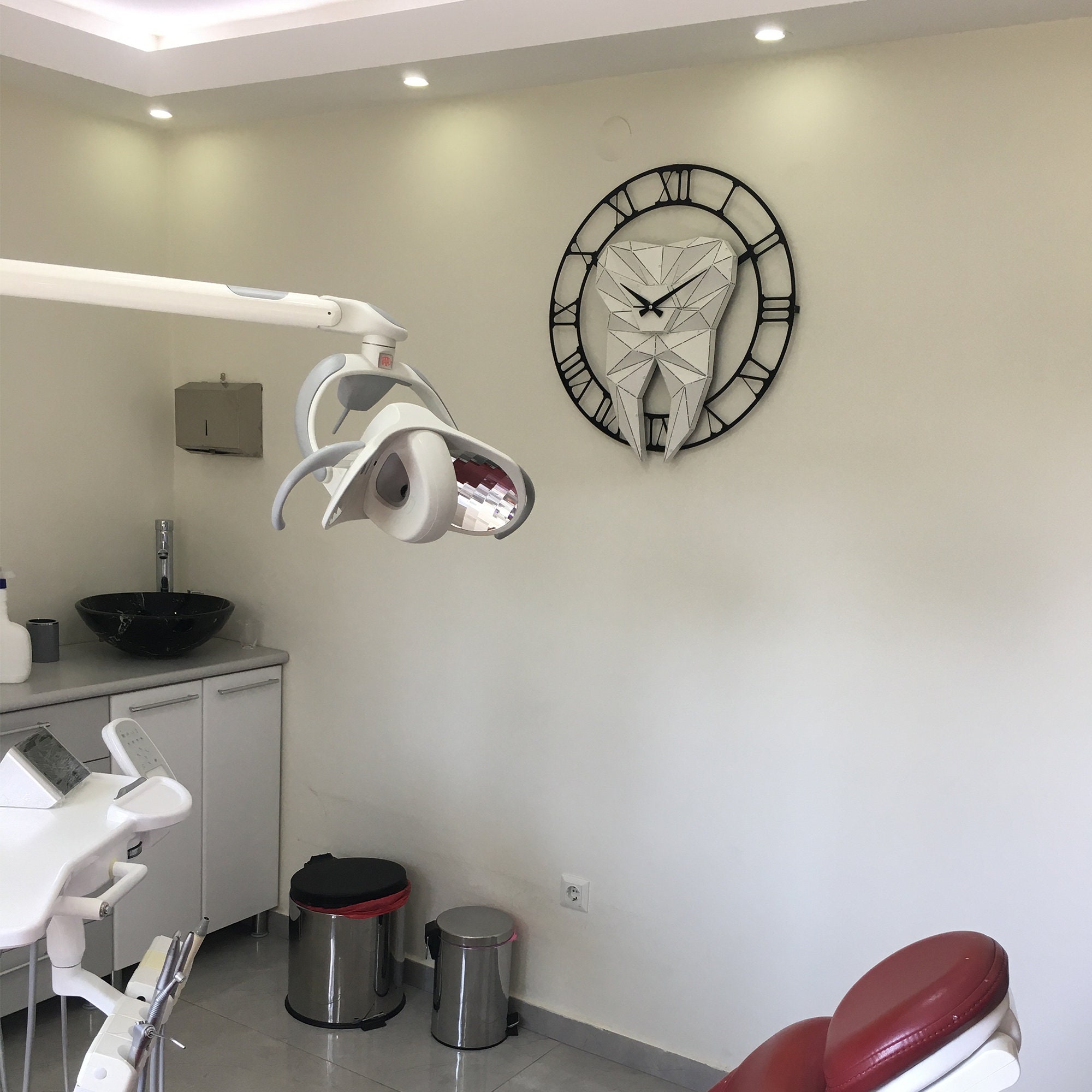 3D Dentist Metal Wall Clock, Dentist Office Decor, Dental Wall Art ...