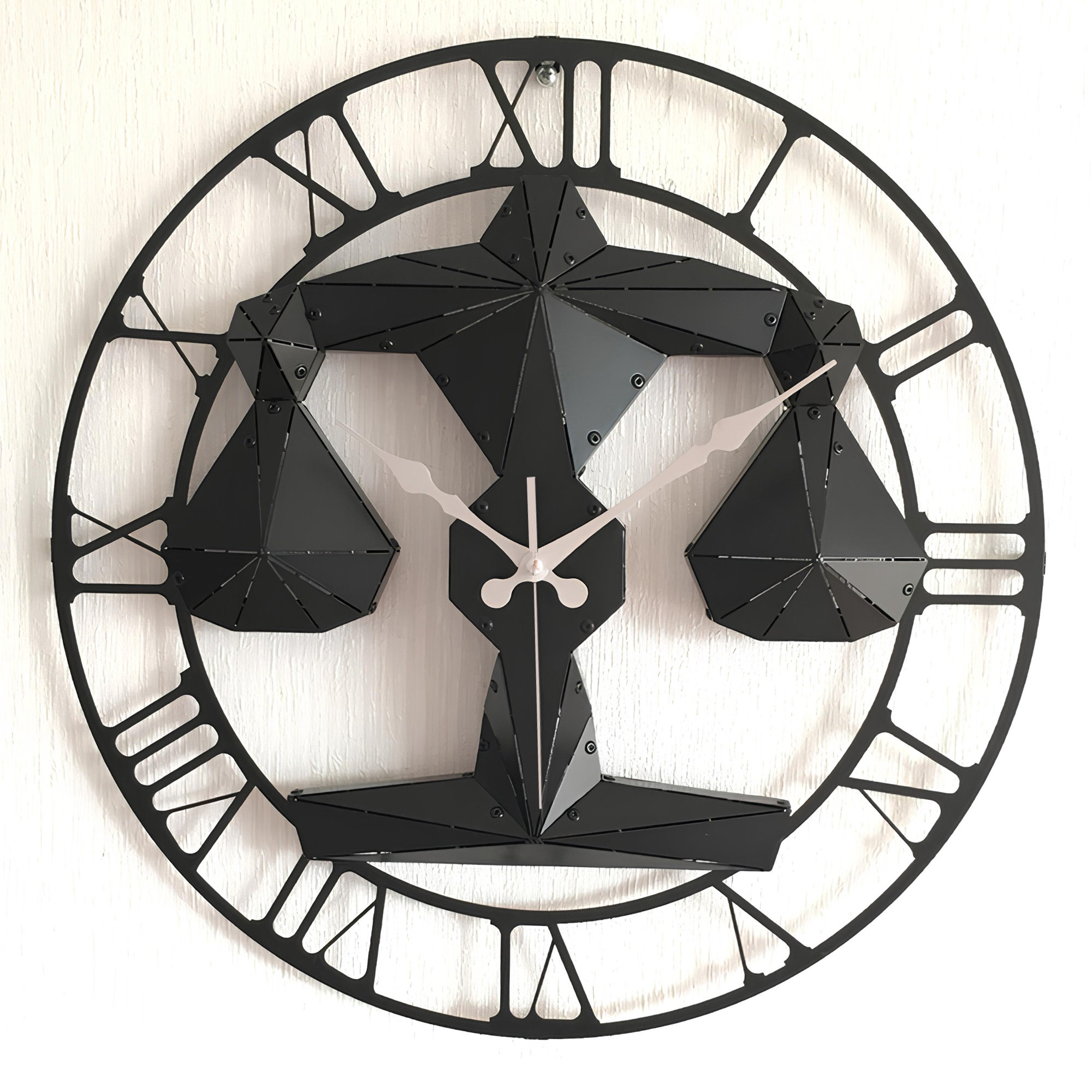 Lawyer Gift, Scales of Justice 3D Metal Wall Clock, Lawyers Office Wall ...