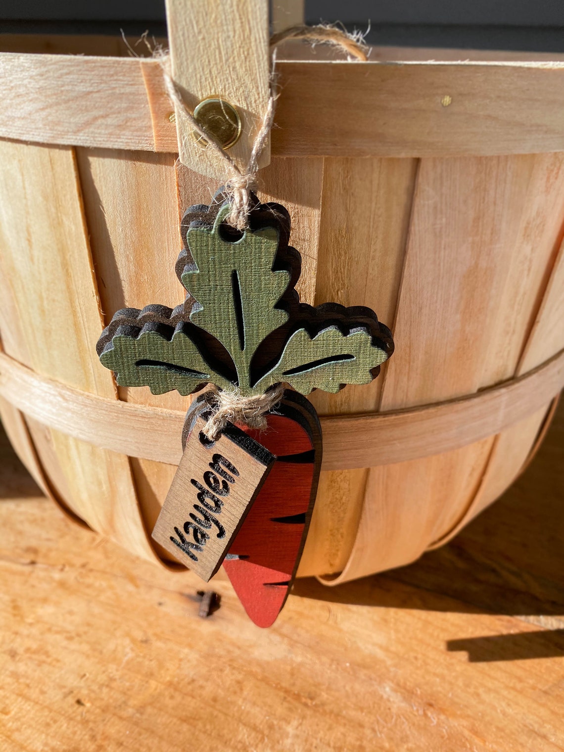 Carrot Name Tag For Easter Basket Carrot Tag Easter Basket | Etsy