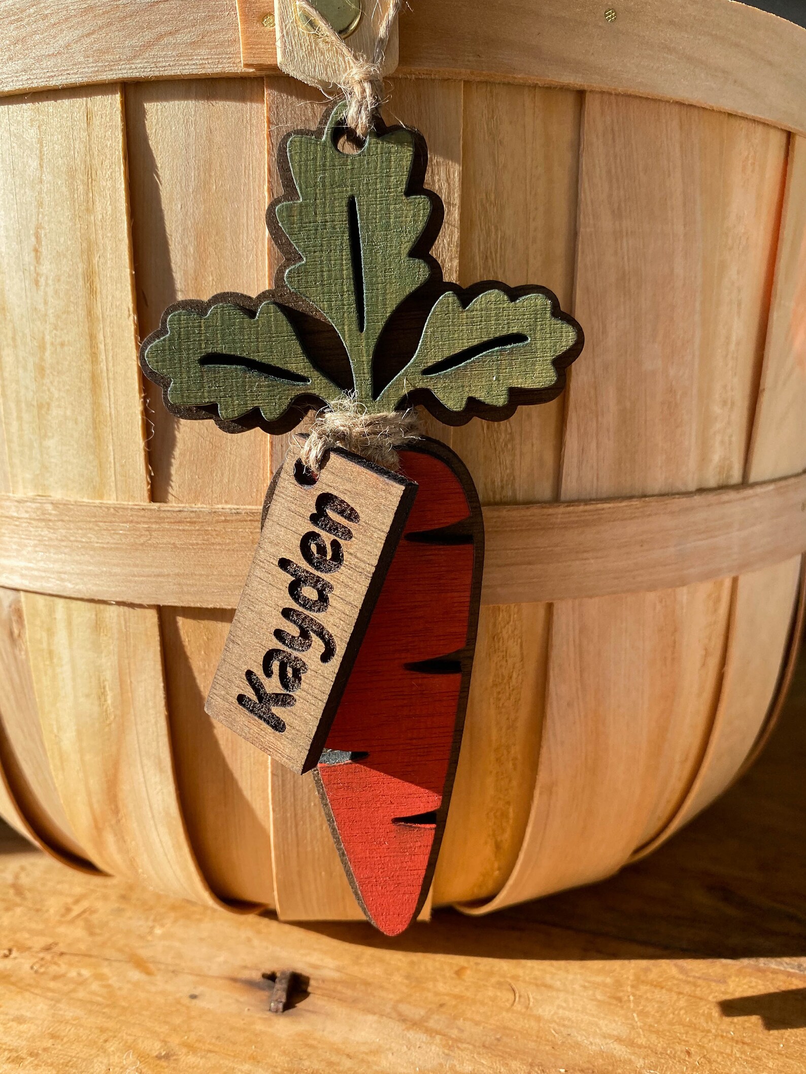 Carrot Name Tag For Easter Basket Carrot Tag Easter Basket | Etsy