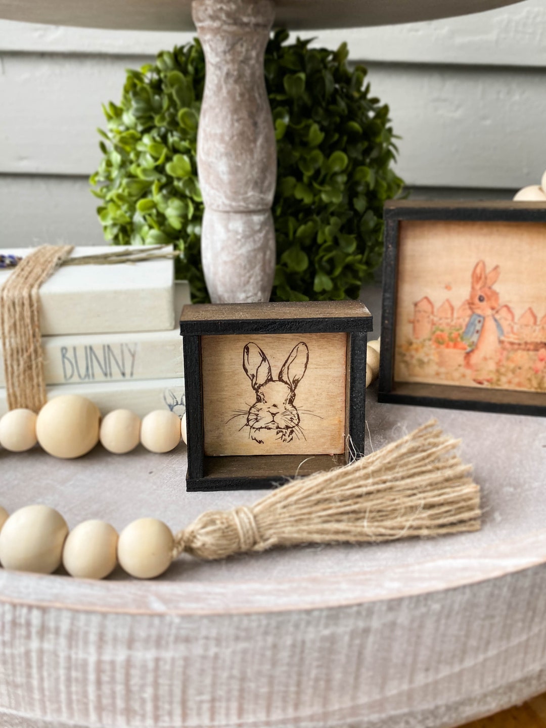 Mini Signs for Tiered Tray Shelf Sitter Easter Bunny Spring - Etsy