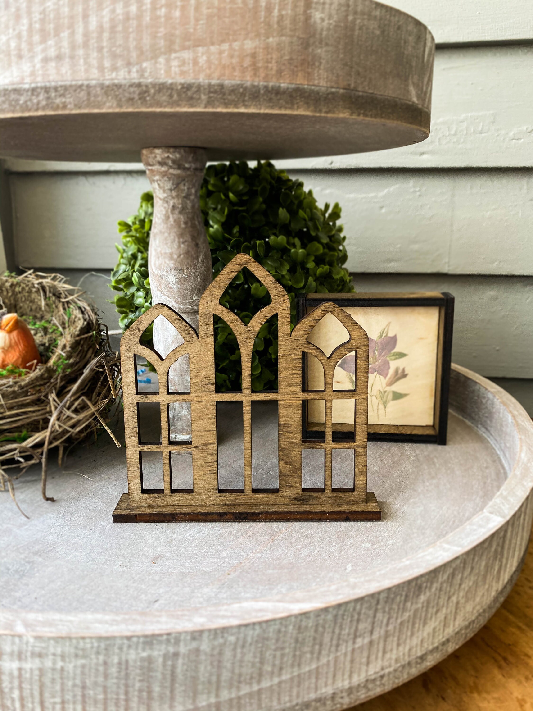 Cathedral Window Frame Farmhouse Window Easter Decor Tiered - Etsy