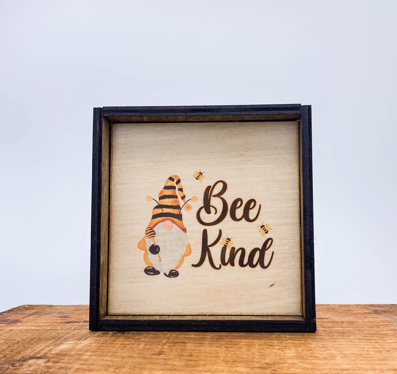 Bee Kind Sign Bee Gnome Bee Themed Decor Signs for Kitchen - Etsy