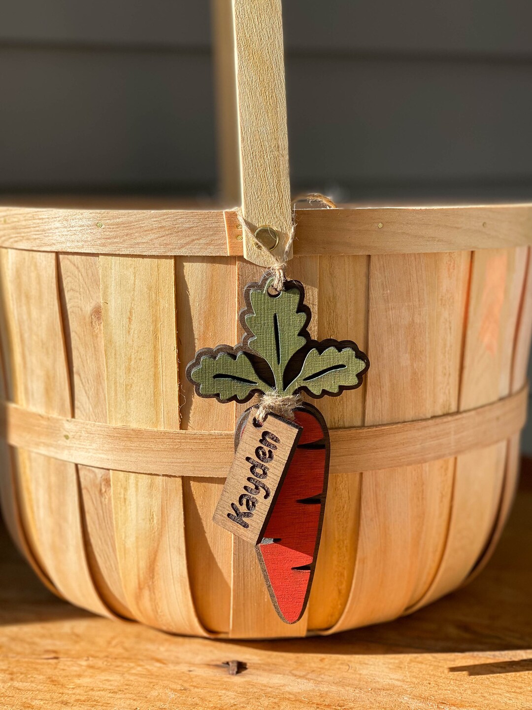 Carrot Name Tag for Easter Basket, Carrot Tag, Easter Basket Name Tag ...