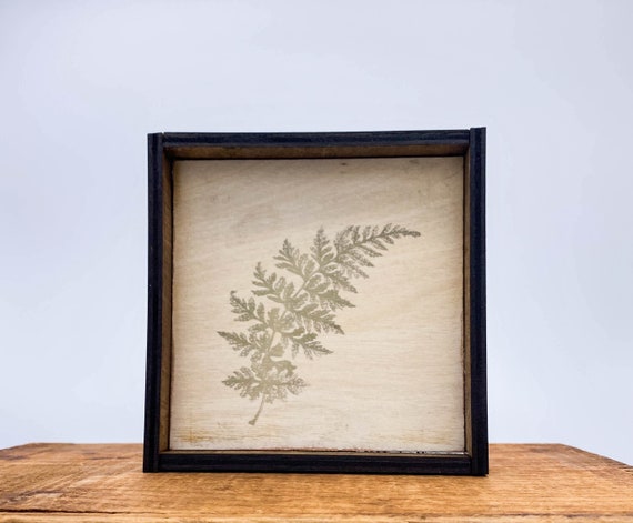 Vintage Fern Sign Mini Wood Signs Fern Art Plant Gifts | Etsy