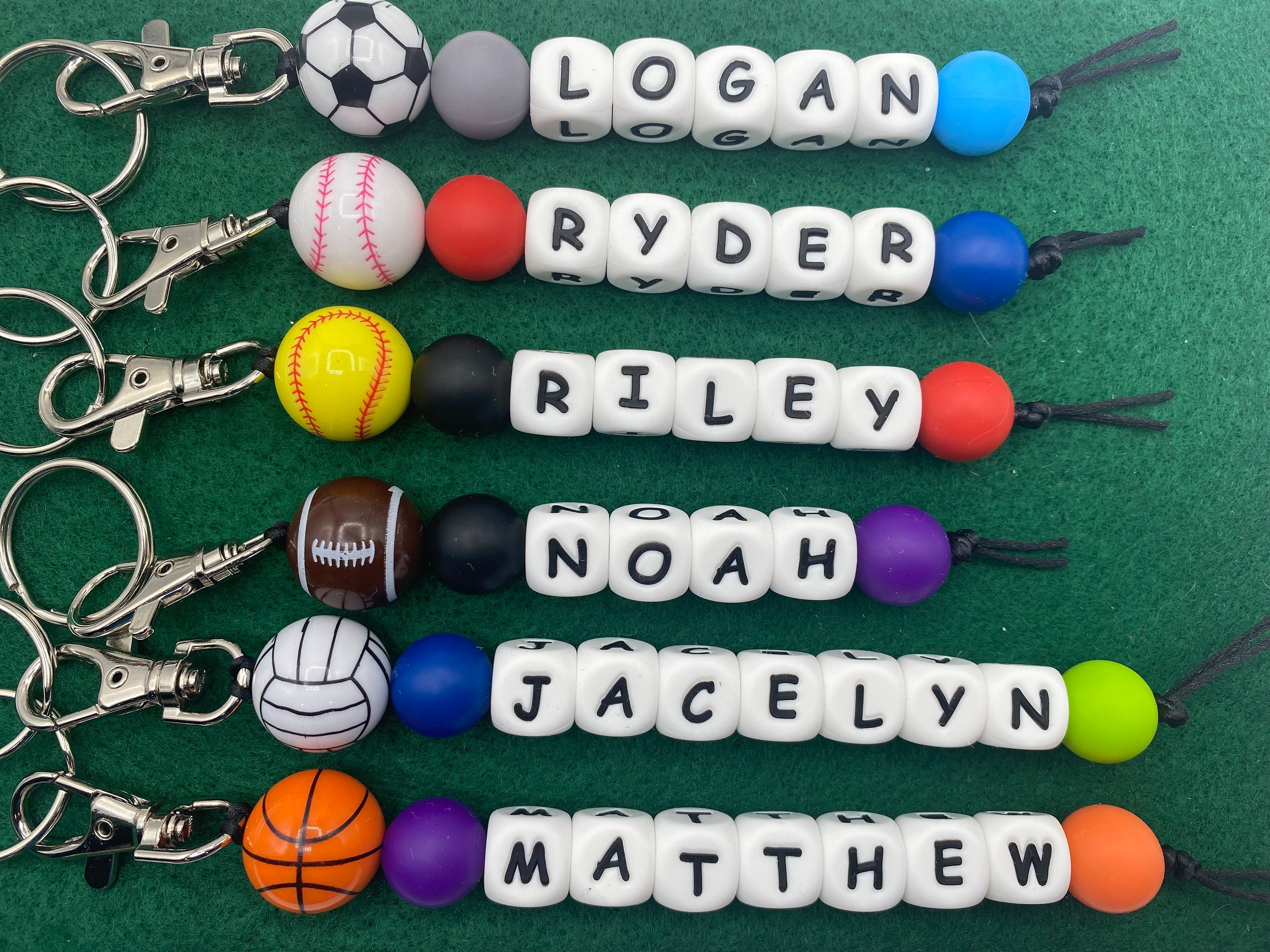 Personalized Sport Keychain Name Keychain Custom Sport Gifts Sports Fan ...
