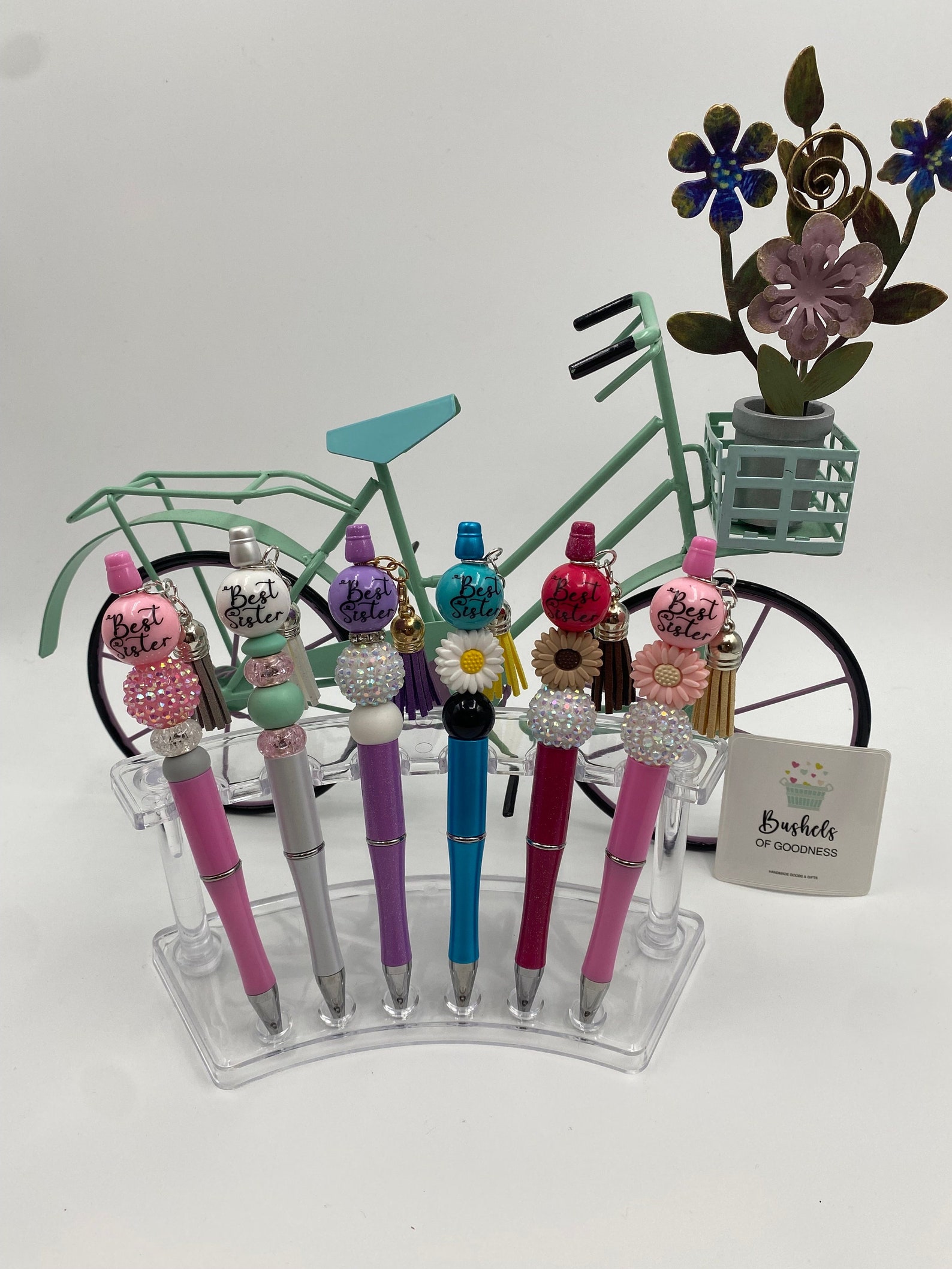 Friendship Besties Best Friend Pens BFFS Cute Chunky Bead Pens Custom ...