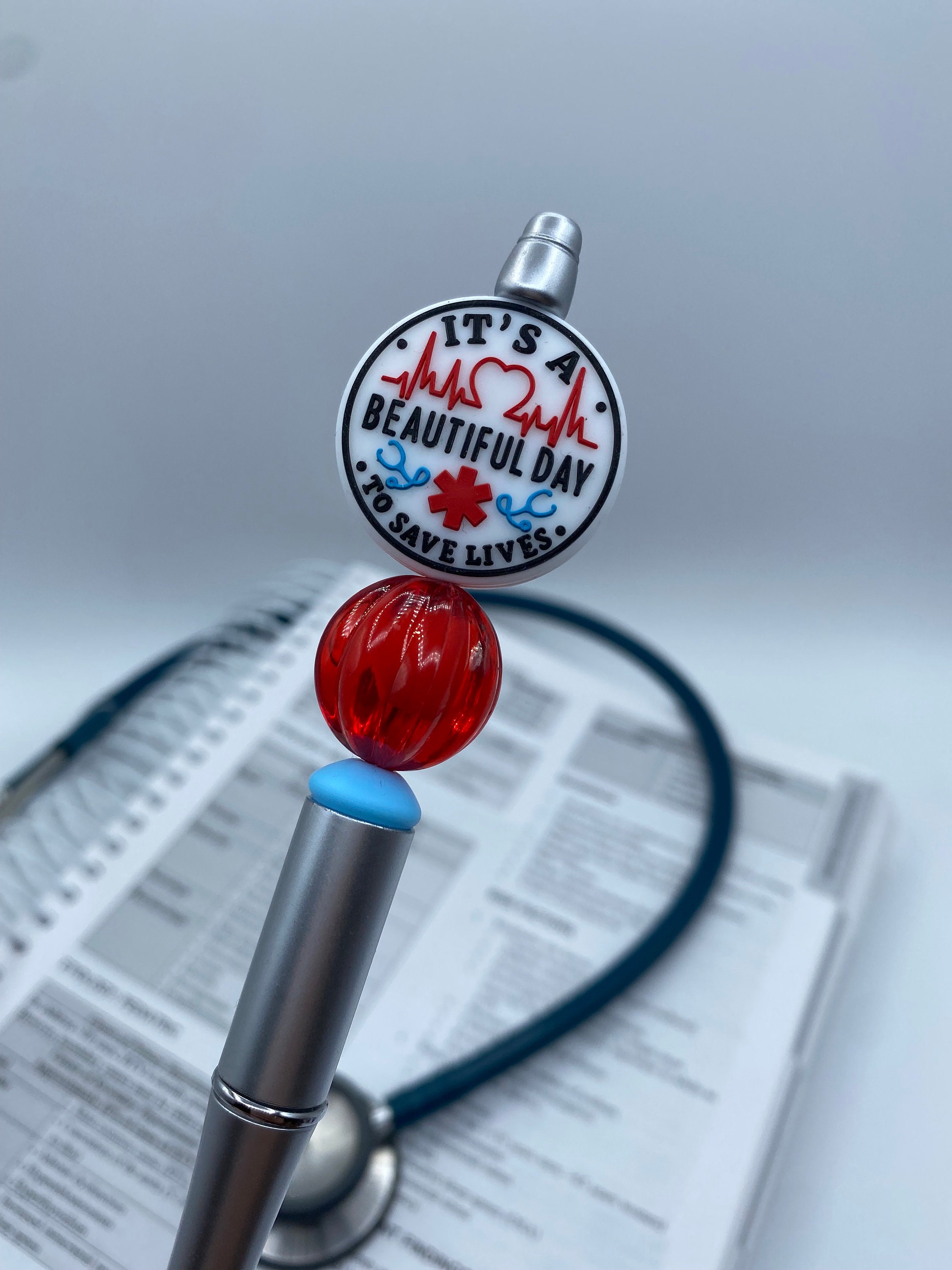 NURSE Beaded Pen Cute Medical Pens Nurse Appreciation Pens Silicone ...