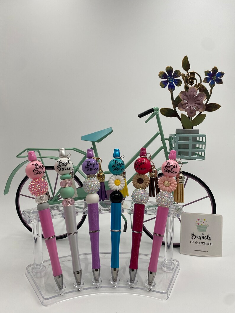 Friendship Besties Best Friend Pens BFFS Cute Chunky Bead Pens Custom ...