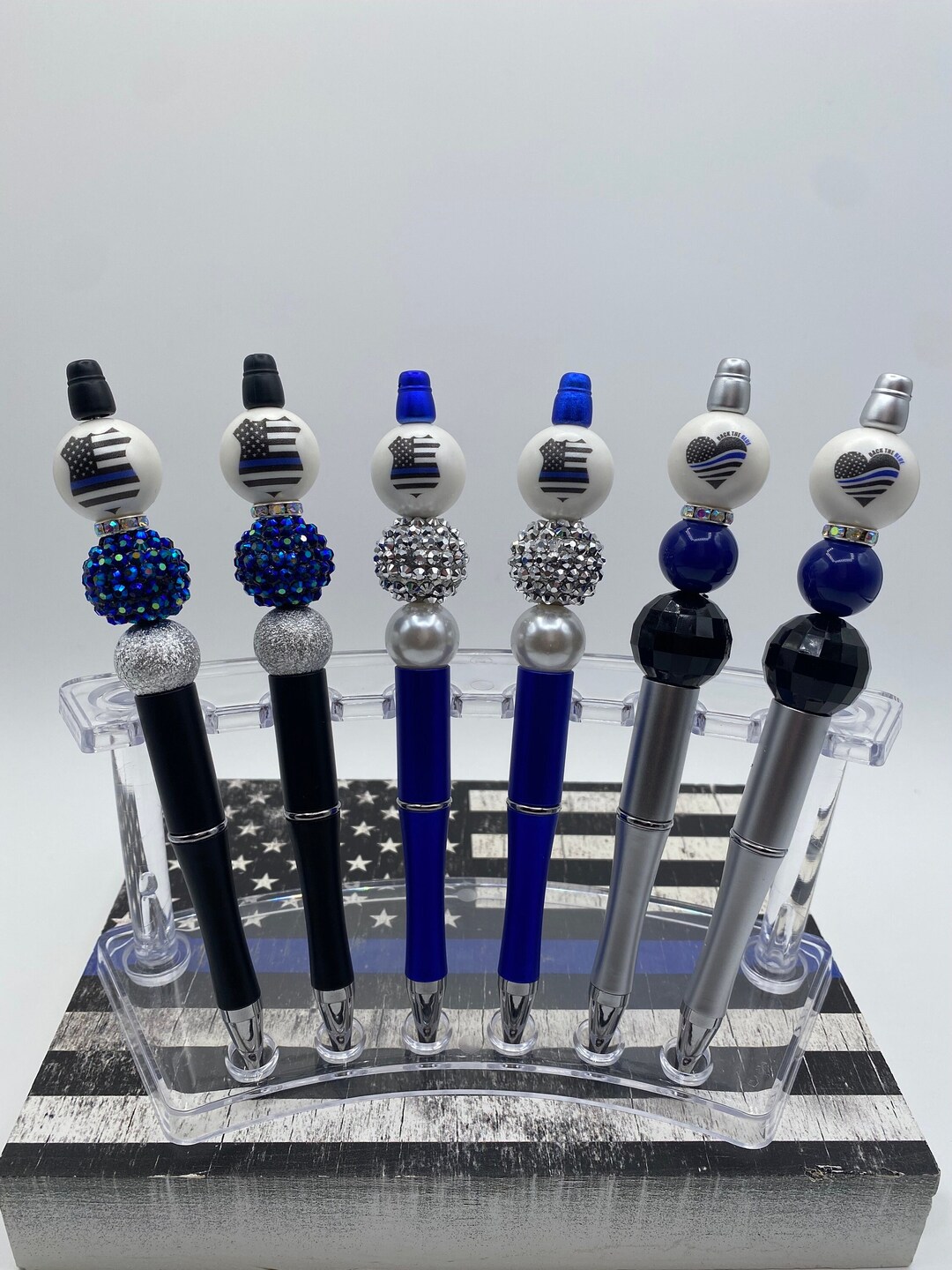 Back the Blue Pens Thin Blue Line Police Pen Police Officer Cute Gift ...