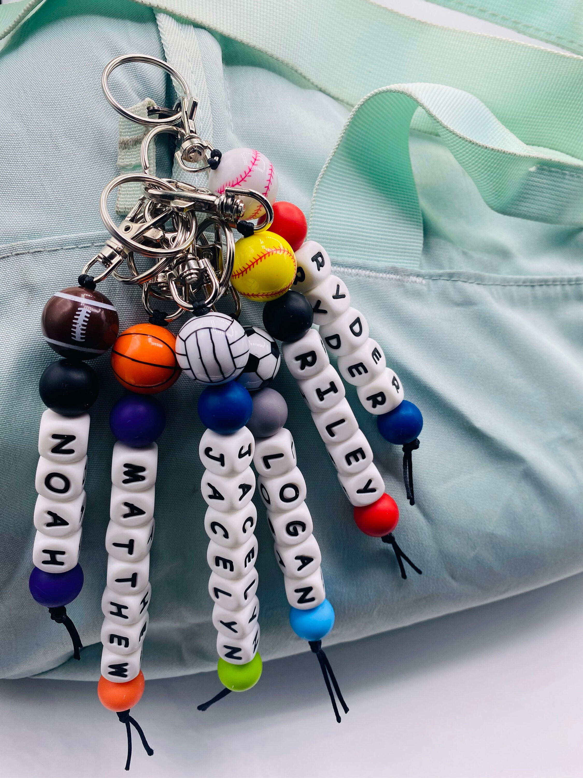 Personalized Sport Keychain Name Keychain Custom Sport Gifts Sports Fan ...