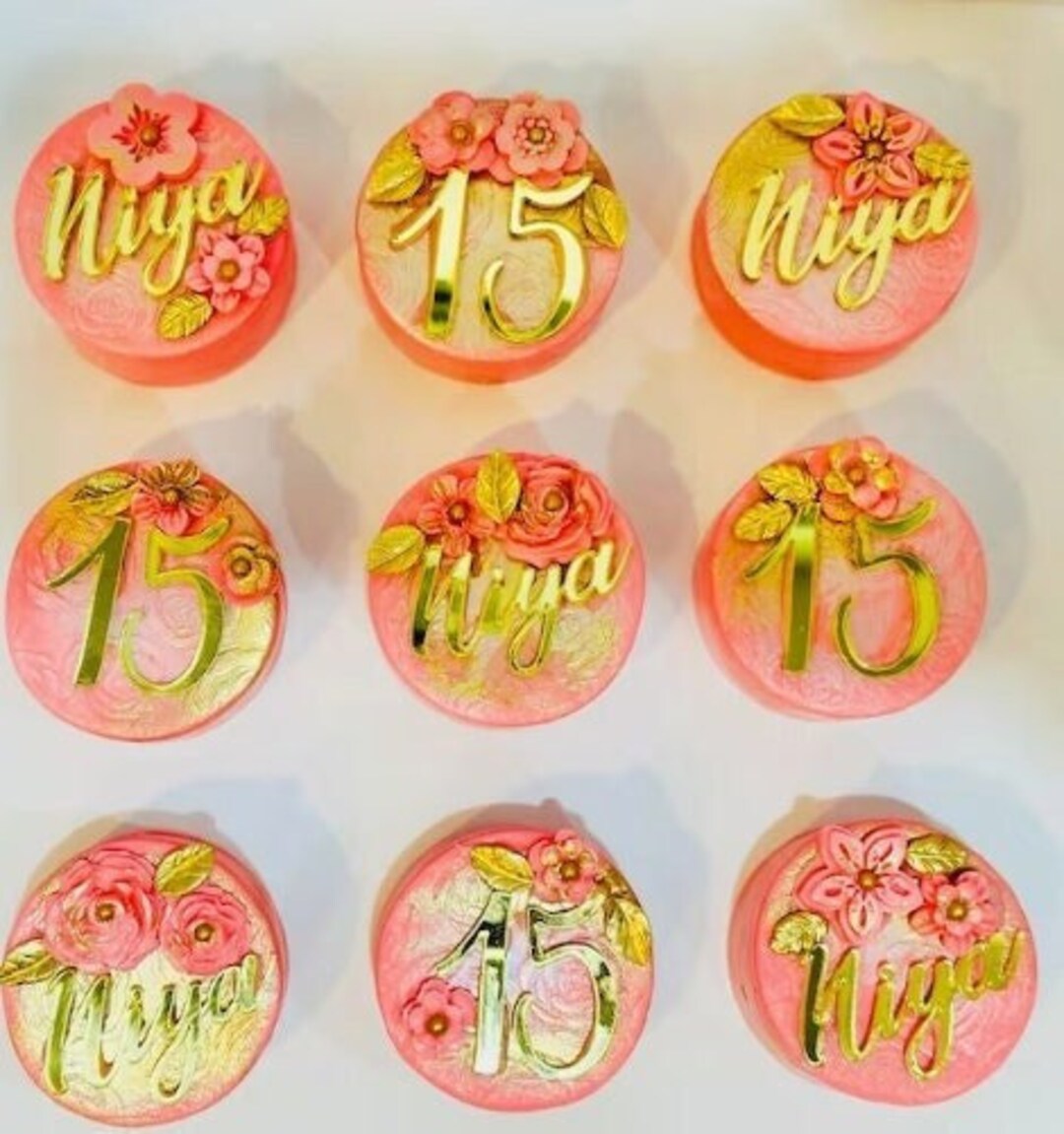 Mirrored Acrylic Cupcake Tags, Picks for Celebration Laser Cut. Made in ...