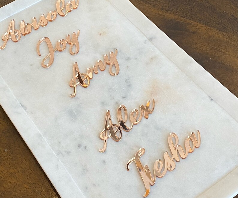 Mirrored Acrylic Place Setting Names for Wedding Party Laser - Etsy Mirrored Acrylic Place Setting Names for Wedding Party Laser - Etsy