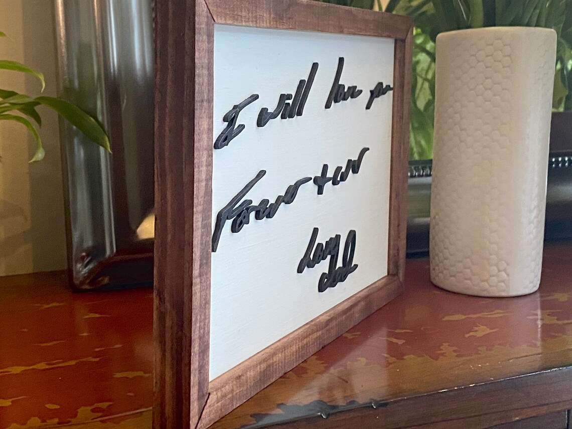 Laser Cut Handwriting Sign Personalized Sign From - Etsy
