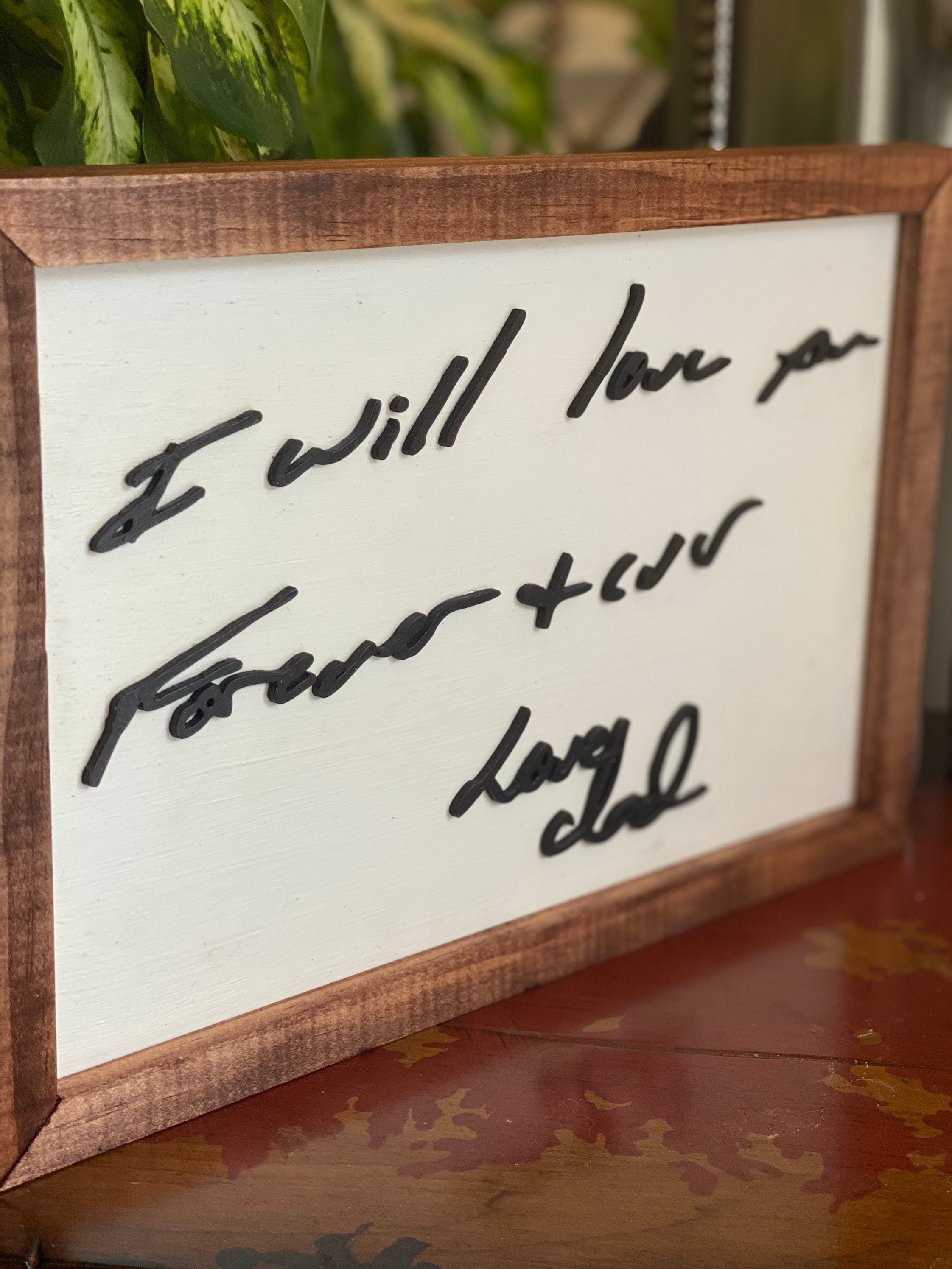 Laser Cut Handwriting Sign Personalized Sign From - Etsy