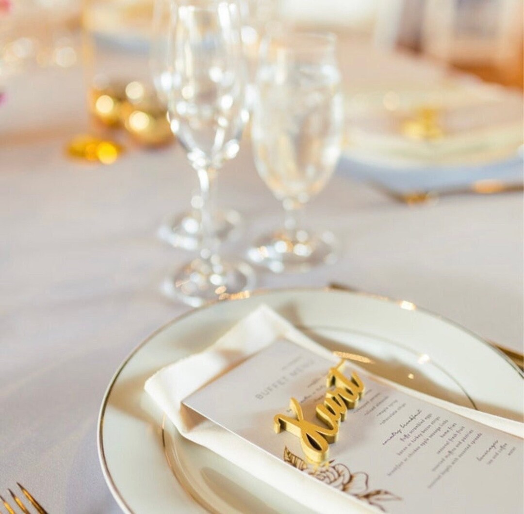 Place Setting Names for Wedding, Party Laser Cut. Large and Small Size ...