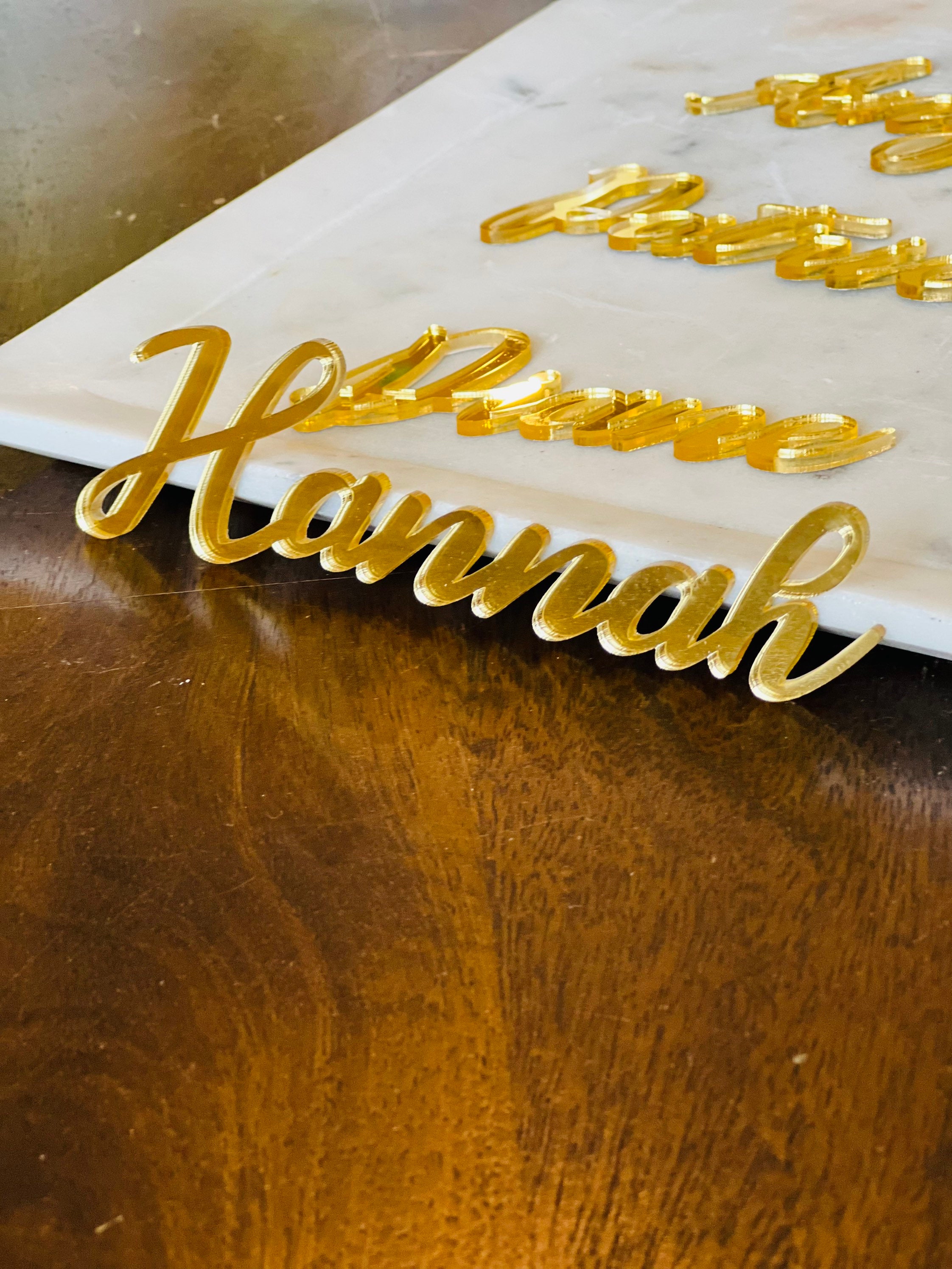 Mirrored Acrylic Place Setting Names for Wedding Party Laser - Etsy Mirrored Acrylic Place Setting Names for Wedding Party Laser - Etsy