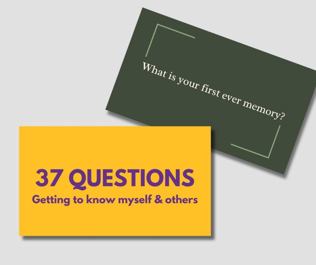 Printable Get-to-know-you Question Cards Game for Friends, Connection ...