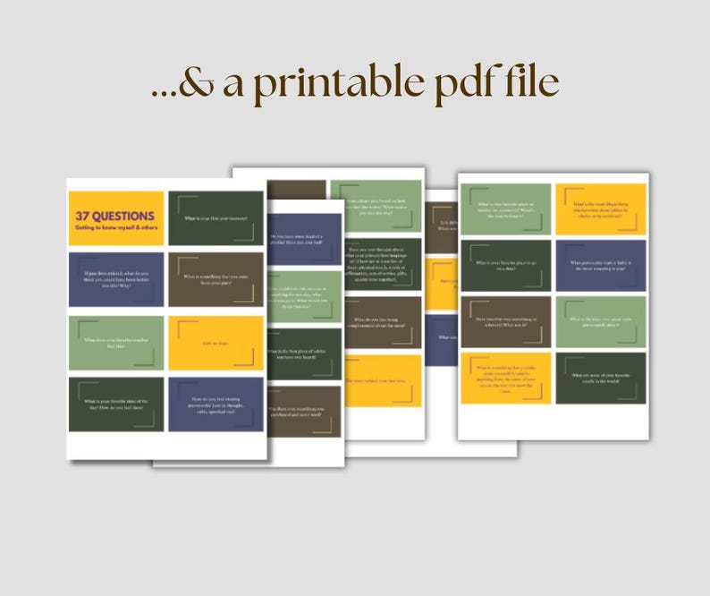 Digital Get to Know You Question Cards Game for Friends, Connection ...