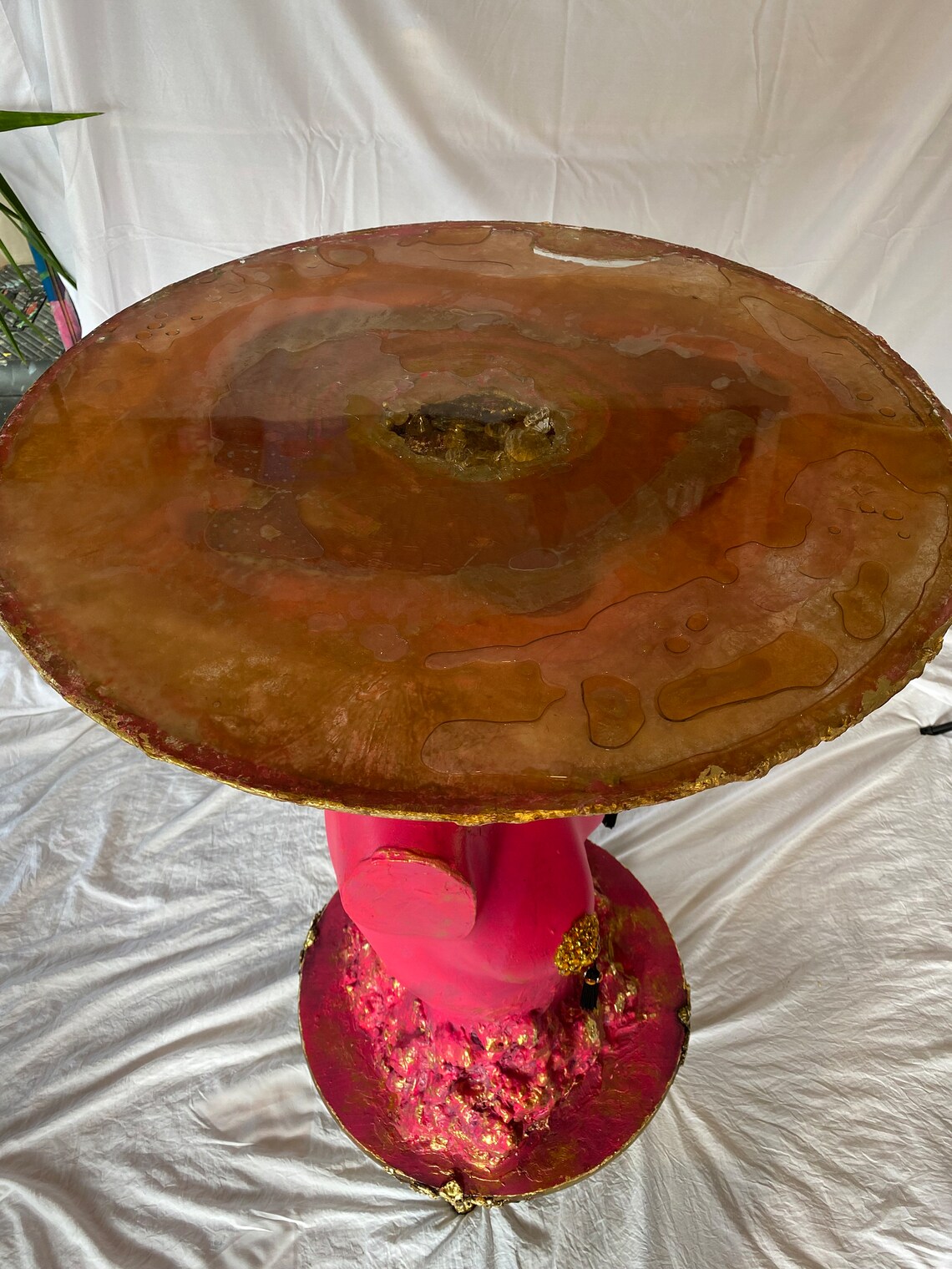 Neon Pink Mennequin "geode" Cocktail Table - Etsy