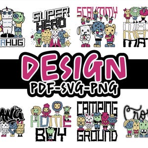 Companion Cartoons Design PDF-SVG-PNG Files. - Etsy