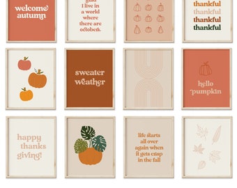 Fall Gallery Wall Set, Autumn Prints, Aesthetic Fall Decor ...