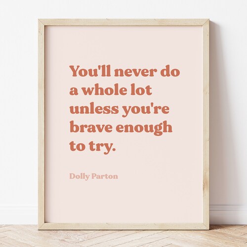 Printable Dolly Parton Poster Quote Wall Art Feminist - Etsy