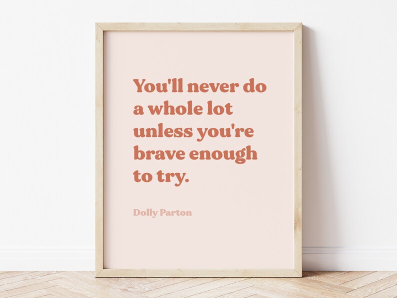 Printable Dolly Parton Poster, Quote Wall Art, Feminist Poster, Blush ...