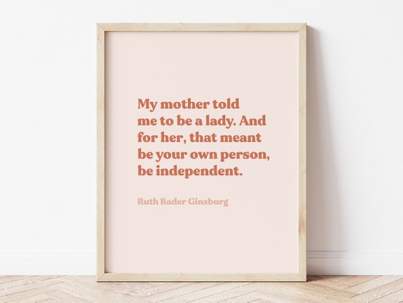 RBG Quotes Ruth Bader Ginsburg Poster Notorious RBG | Etsy