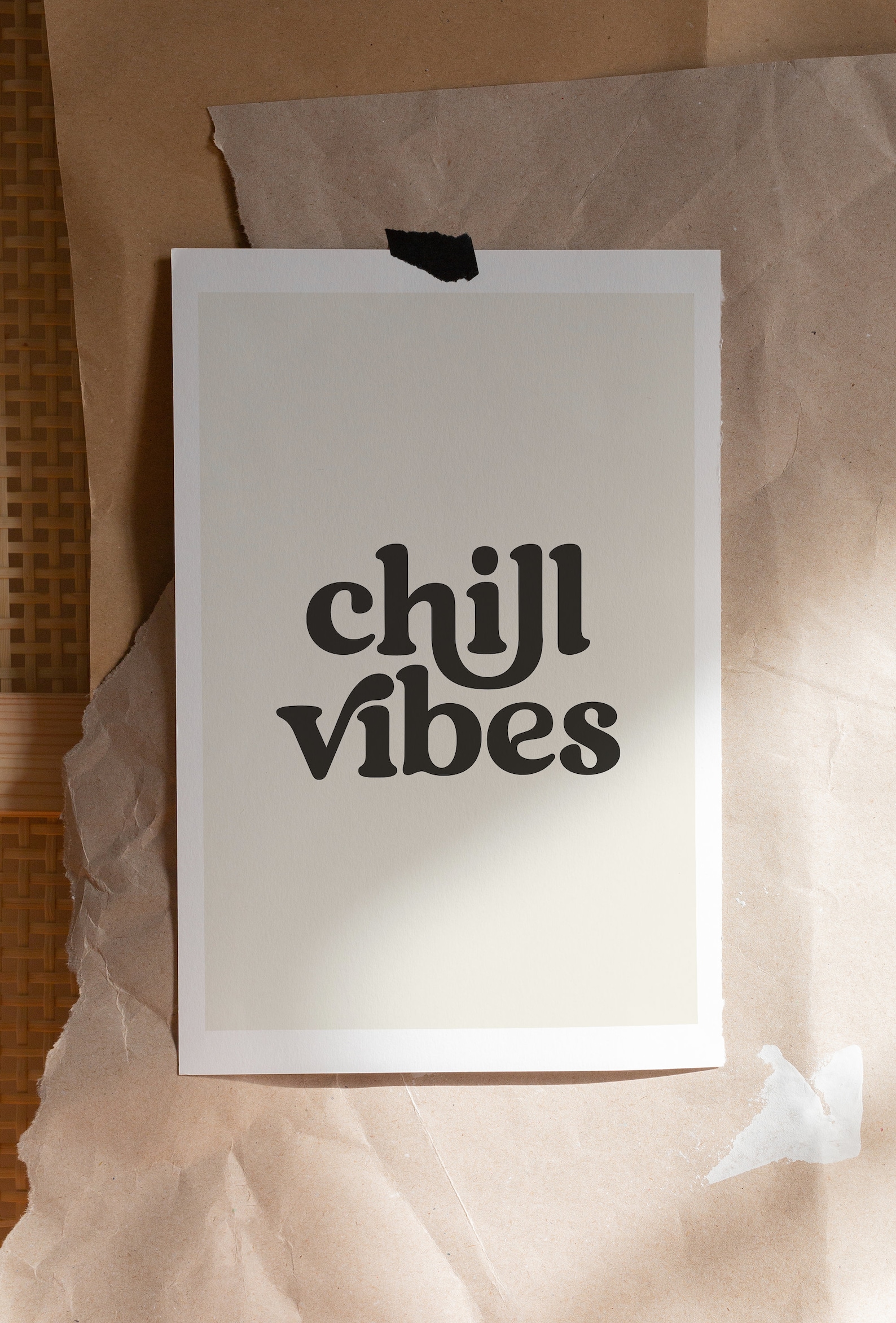Chill Vibes Aesthetic Room Decor Wall Art Quotes Black and - Etsy