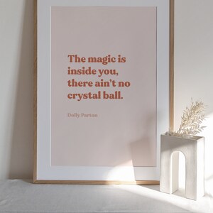 Printable Dolly Parton Poster, Quote Wall Art, Feminist Poster, Blush ...