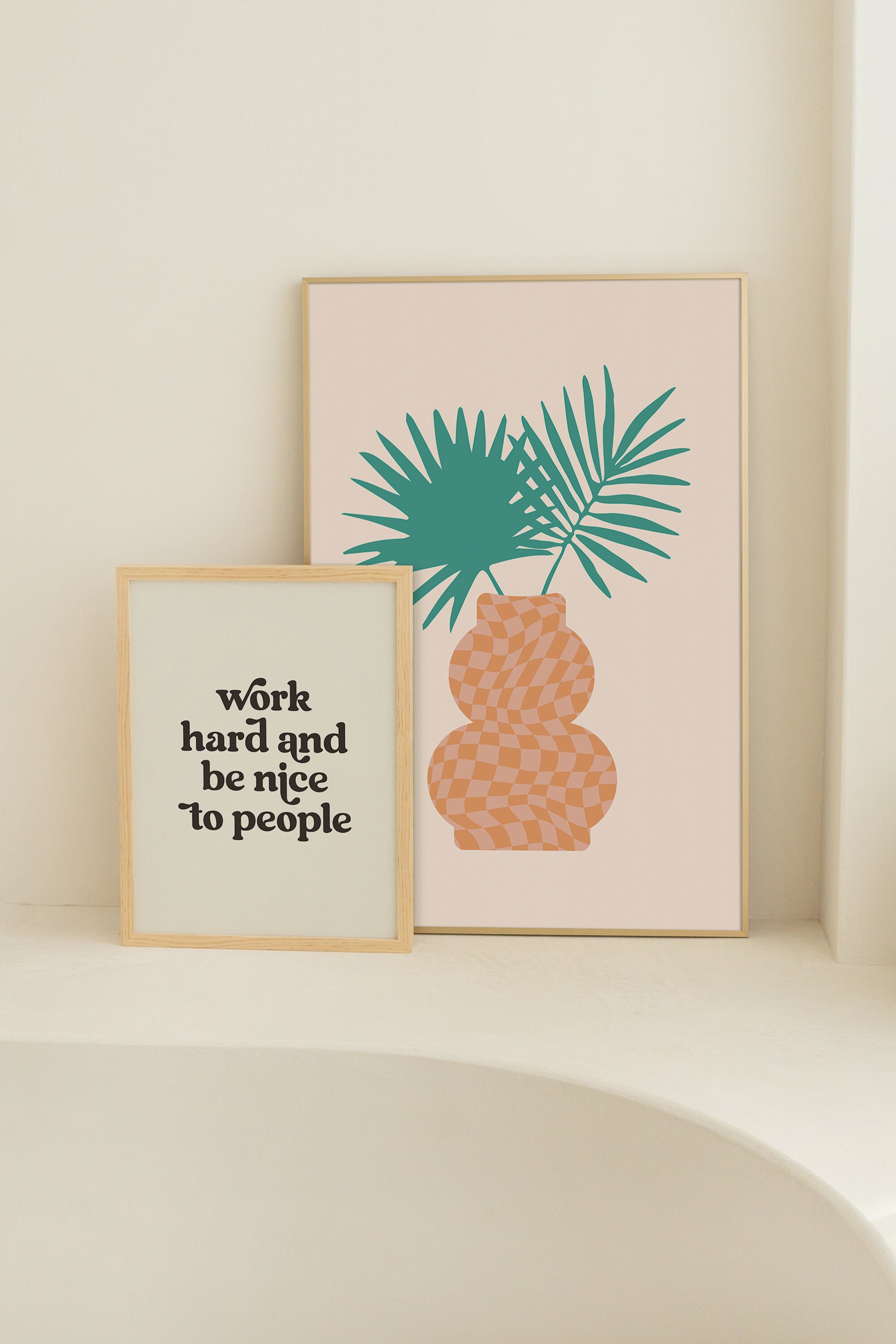 Work Hard and Be Nice to People, Typography Print, Work Hard Poster ...