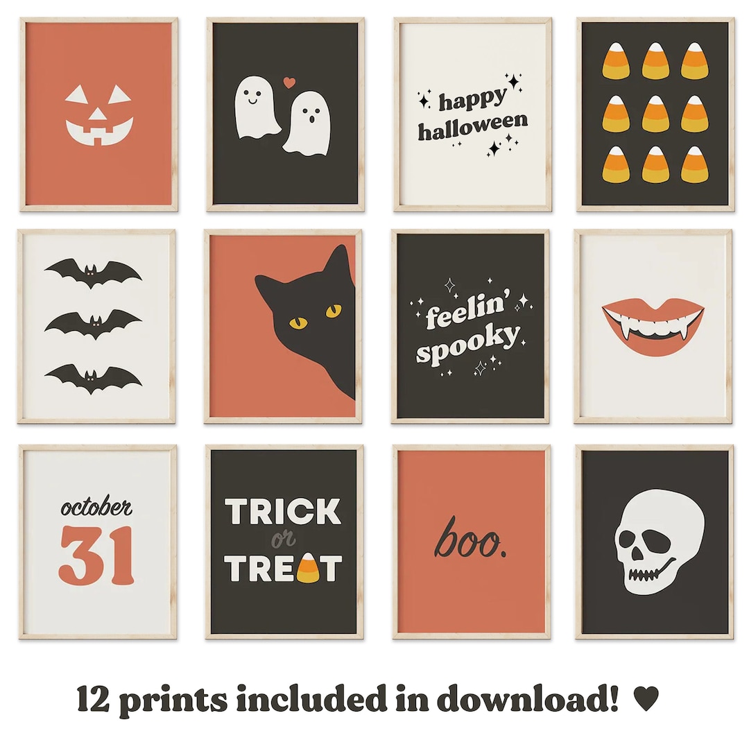Halloween Wall Art Bundle, Halloween Mega Bundle, Halloween Art Print ...