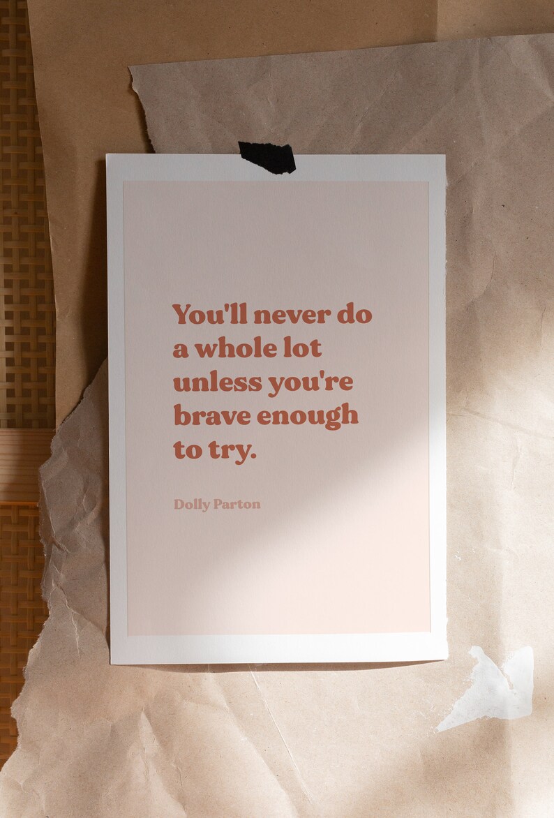 Printable Dolly Parton Poster, Quote Wall Art, Feminist Poster, Blush ...