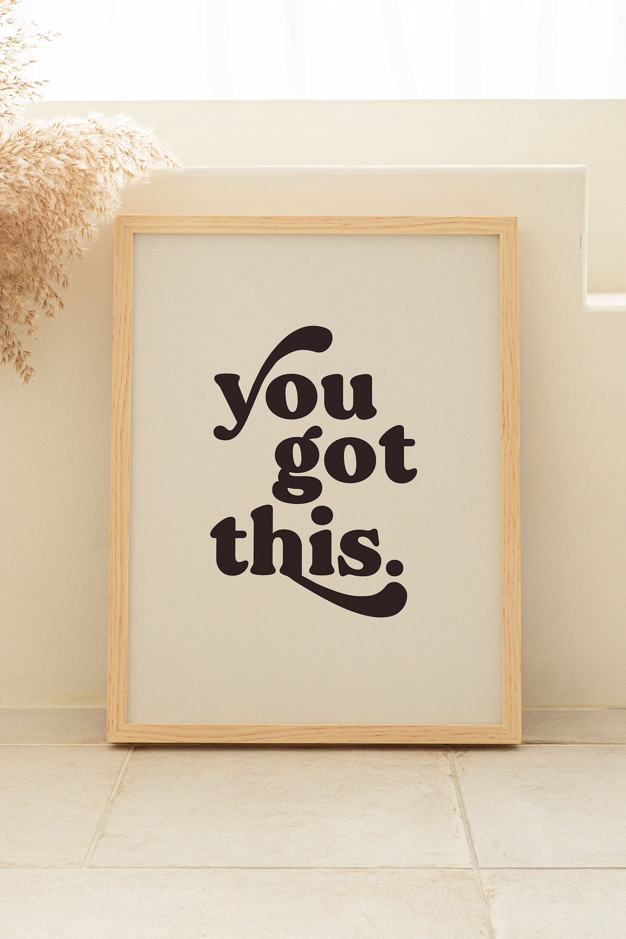 You Got This Print Black and White Wall Art Home School | Etsy