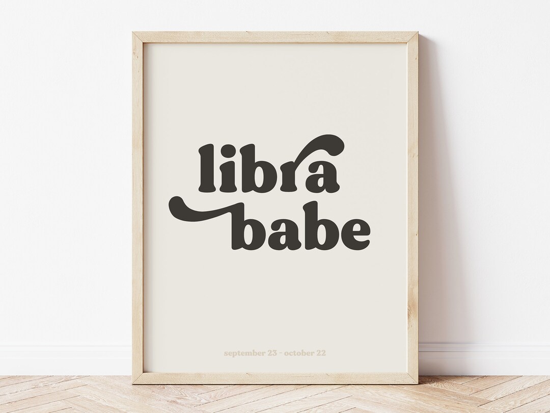 Libra Print, Babe Print, Libra Baby, Libra Zodiac Print, 70s Wall Art ...