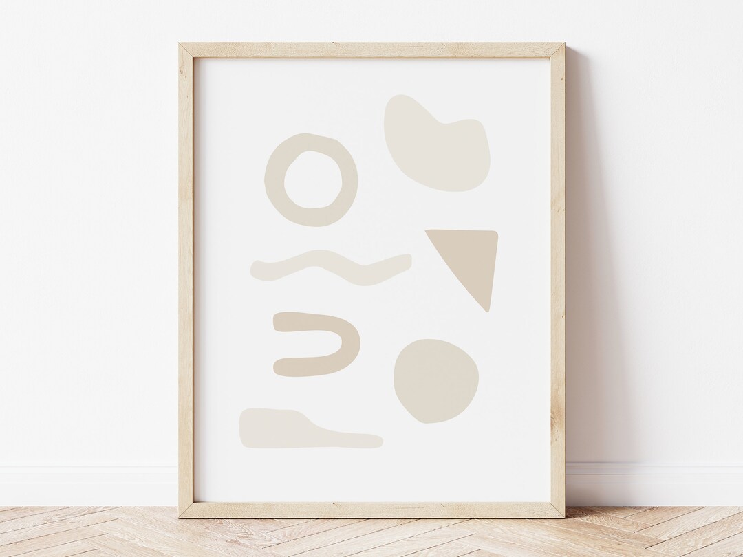 Neutral Boho Print Printable Extra Large Wall Art Abstract - Etsy