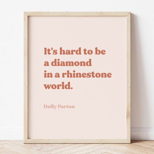 Downloadable Dolly Parton Quote Print Feminist Poster - Etsy