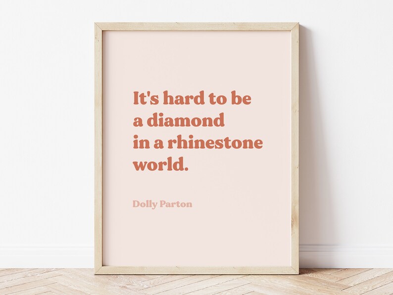 Printable Dolly Parton Poster Quote Wall Art Feminist - Etsy