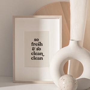 So Fresh and so Clean Print, Bathroom Prints, Bathroom Art, Laundry ...